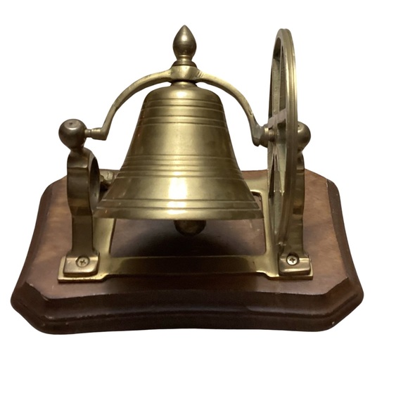 Vintage | Accents | Vintage Solid Brass Swinging Bell With Hand Pulley ...